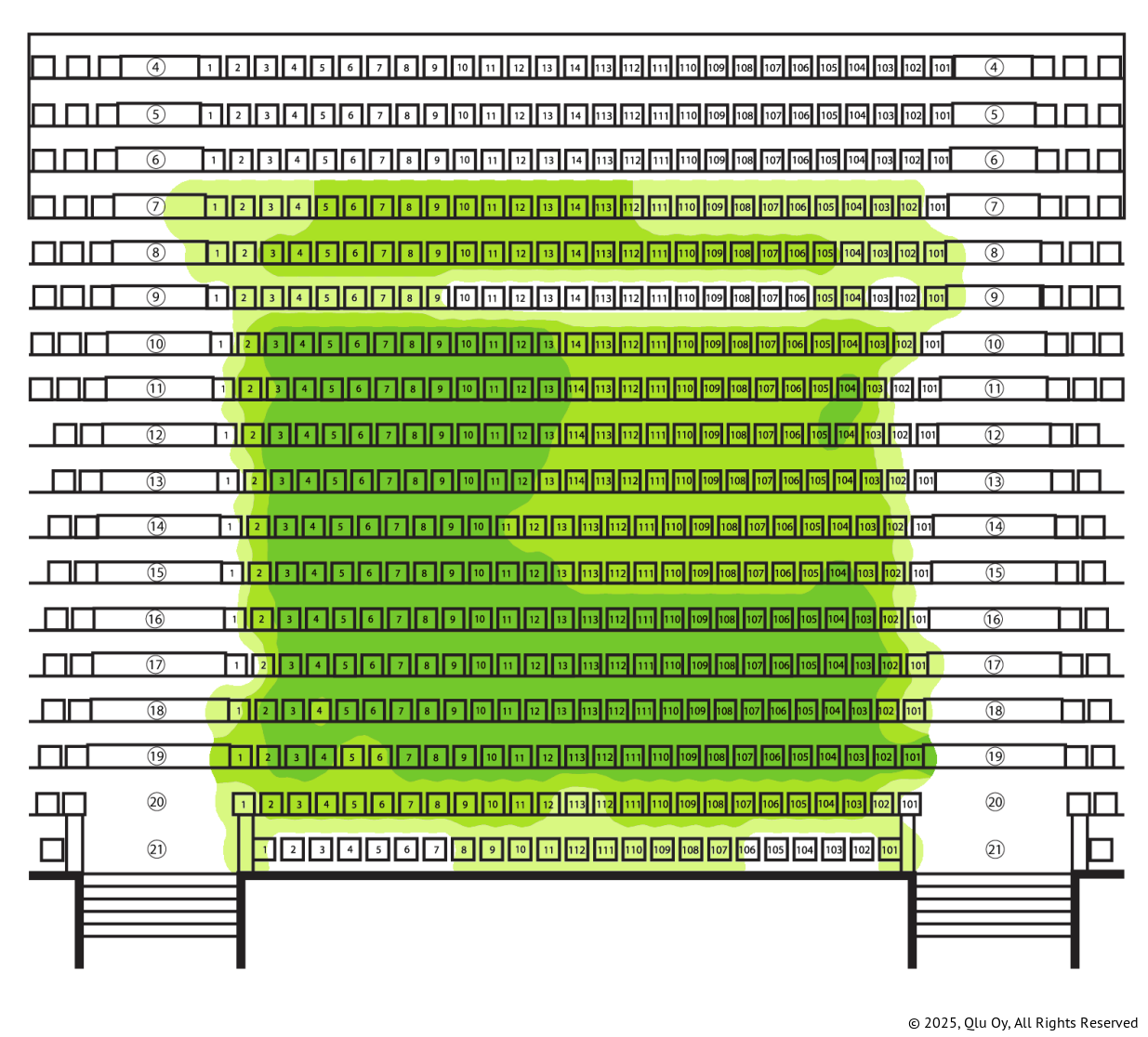 Veikkaus Arena: Katsomo 108-109 - Qlu Oy